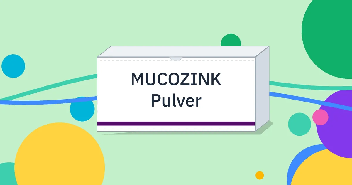 Symbolbild: Packung mit der Aufschrift MUCOZINK Pulver (PZN 02766108) – Verfügbarkeit und Bezug in Apotheken in Frankfurt am Main
