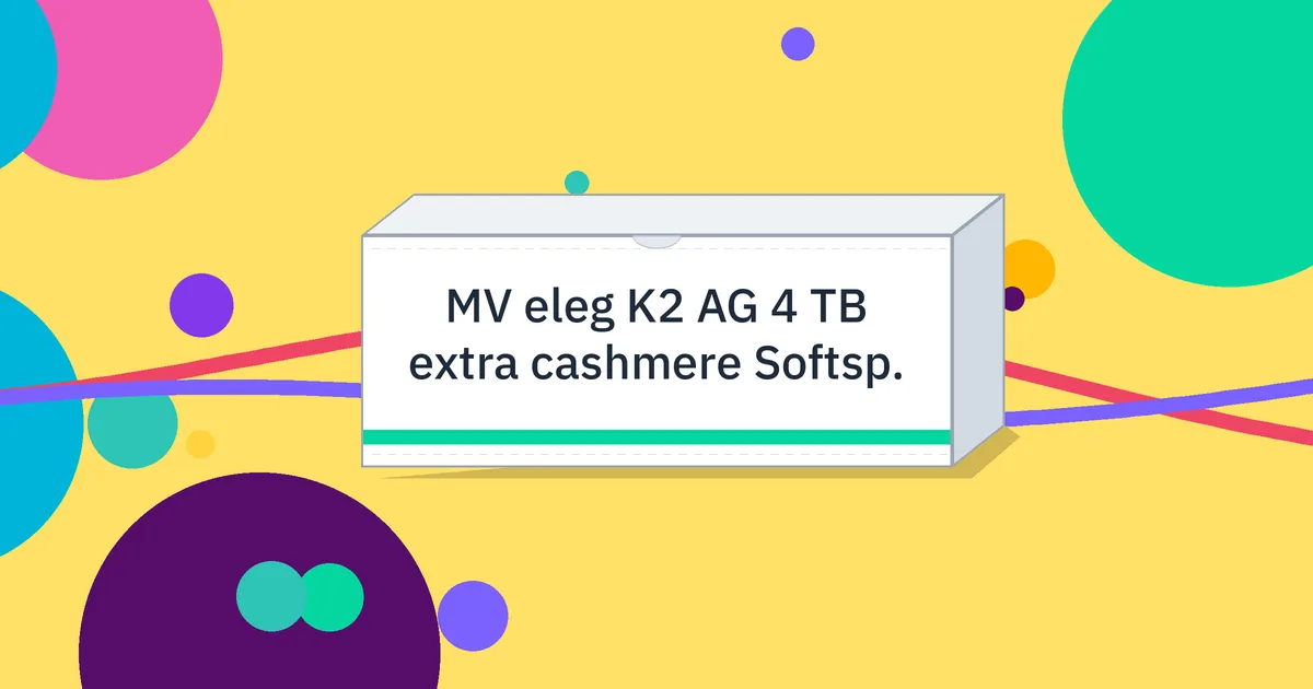 Symbolbild: Packung mit der Aufschrift MV eleg K2 AG 4 TB extra cashmere Softsp. (PZN 14678266) – Verfügbarkeit und Bezug in Apotheken in Frankfurt am Main