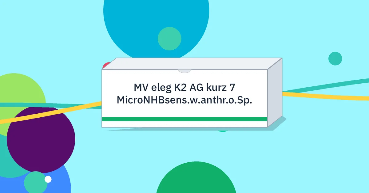 Symbolbild: Packung mit der Aufschrift MV eleg K2 AG kurz 7 MicroNHBsens.w.anthr.o.Sp. (PZN 16071338) – Verfügbarkeit und Bezug in Apotheken in Frankfurt am Main