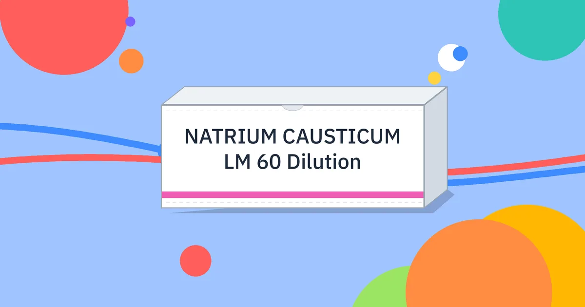 Symbolbild: Packung mit der Aufschrift NATRIUM CAUSTICUM LM 60 Dilution (PZN 12962276) – Verfügbarkeit und Bezug in Apotheken in Frankfurt am Main