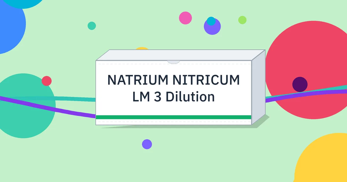 Symbolbild: Packung mit der Aufschrift NATRIUM NITRICUM LM 3 Dilution (PZN 12965530) – Verfügbarkeit und Bezug in Apotheken in Frankfurt am Main