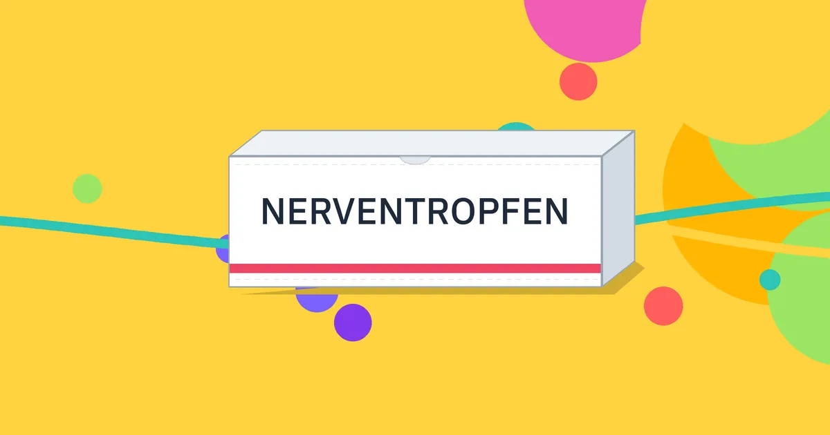 Symbolbild: Packung mit der Aufschrift NERVENTROPFEN (PZN 13980069) – Verfügbarkeit und Bezug in Apotheken in Frankfurt am Main