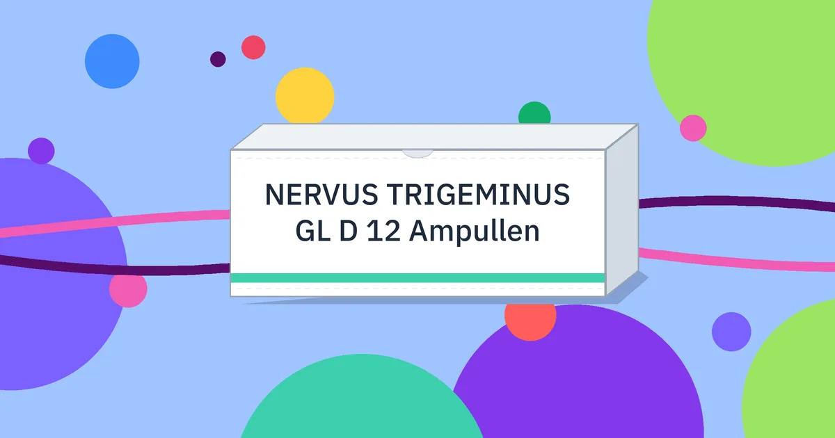 Symbolbild: Packung mit der Aufschrift NERVUS TRIGEMINUS GL D 12 Ampullen (PZN 03355270) – Verfügbarkeit und Bezug in Apotheken in Frankfurt am Main