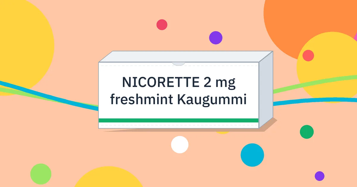 Symbolbild: Packung mit der Aufschrift NICORETTE 2 mg freshmint Kaugummi (PZN 20792960) – Verfügbarkeit und Bezug in Apotheken in Frankfurt am Main