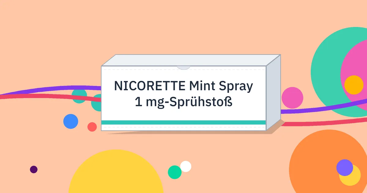 Symbolbild: Packung mit der Aufschrift NICORETTE Mint Spray 1 mg-Sprühstoß (PZN 20224084) – Verfügbarkeit und Bezug in Apotheken in Frankfurt am Main