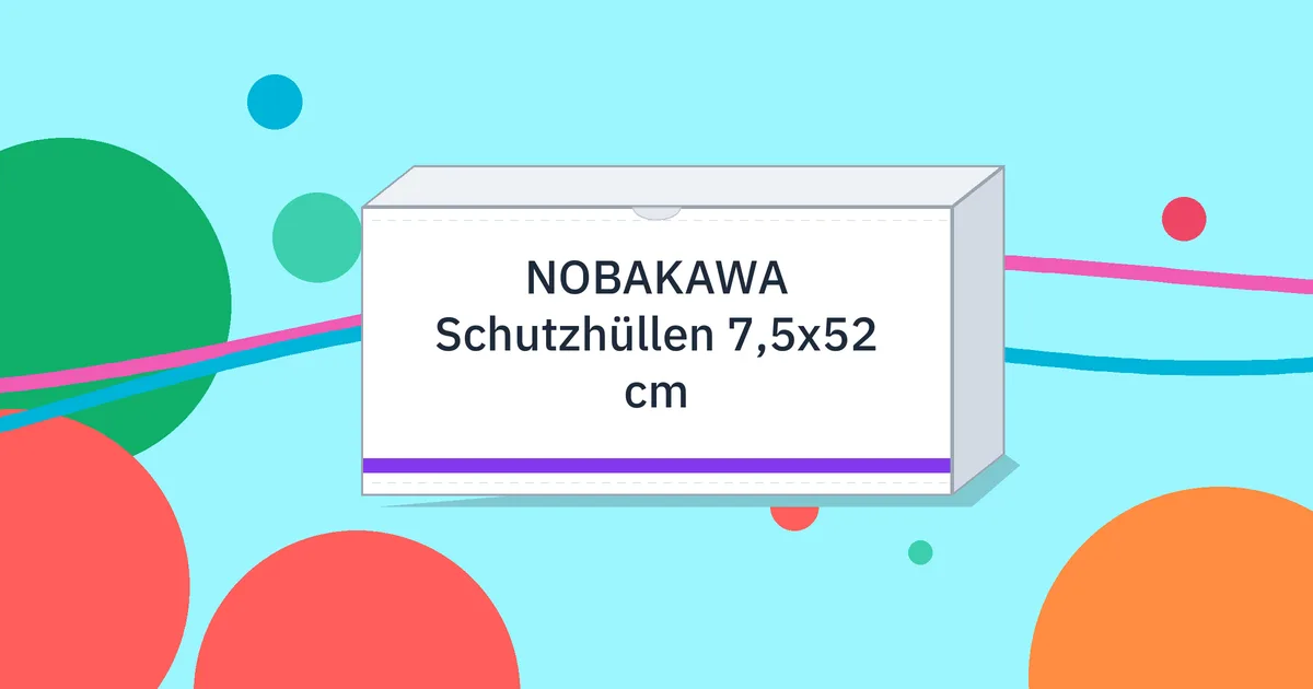 Symbolbild: Packung mit der Aufschrift NOBAKAWA Schutzhüllen 7,5x52 cm (PZN 04104216) – Verfügbarkeit und Bezug in Apotheken in Frankfurt am Main