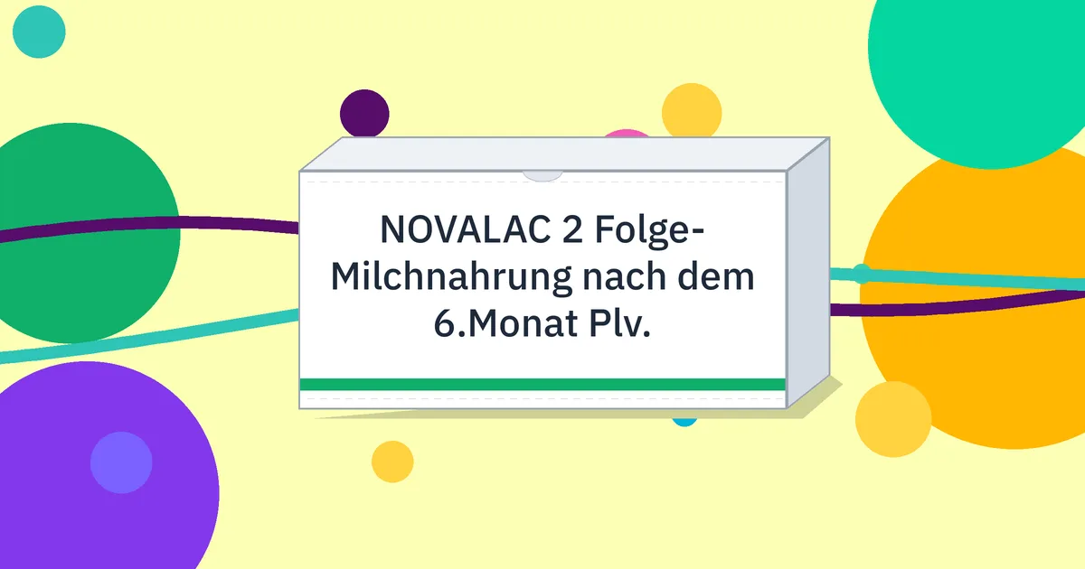 Symbolbild: Packung mit der Aufschrift NOVALAC 2 Folge-Milchnahrung nach dem 6.Monat Plv. (PZN 20005643) – Verfügbarkeit und Bezug in Apotheken in Frankfurt am Main