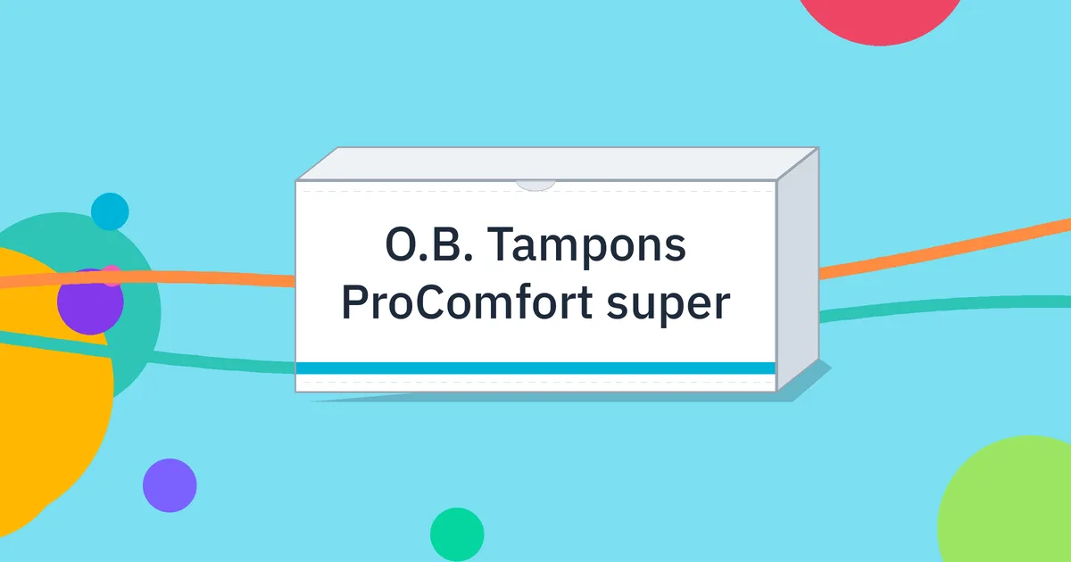 Symbolbild: Packung mit der Aufschrift O.B. Tampons ProComfort super (PZN 01021754) – Verfügbarkeit und Bezug in Apotheken in Frankfurt am Main