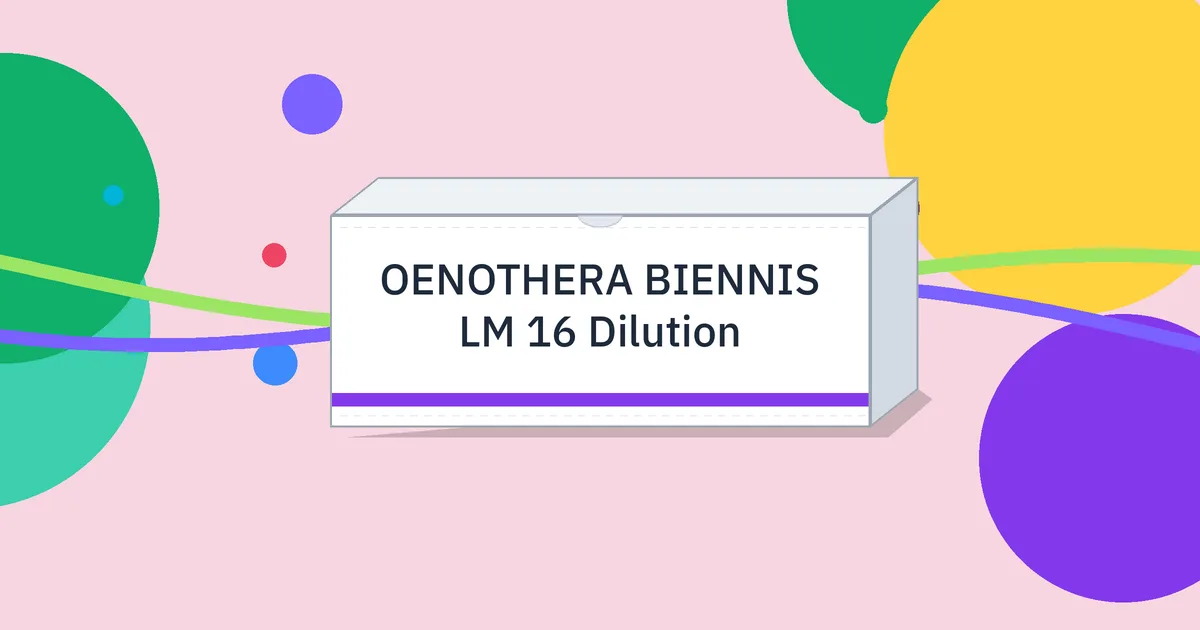 Symbolbild: Packung mit der Aufschrift OENOTHERA BIENNIS LM 16 Dilution (PZN 13622878) – Verfügbarkeit und Bezug in Apotheken in Frankfurt am Main