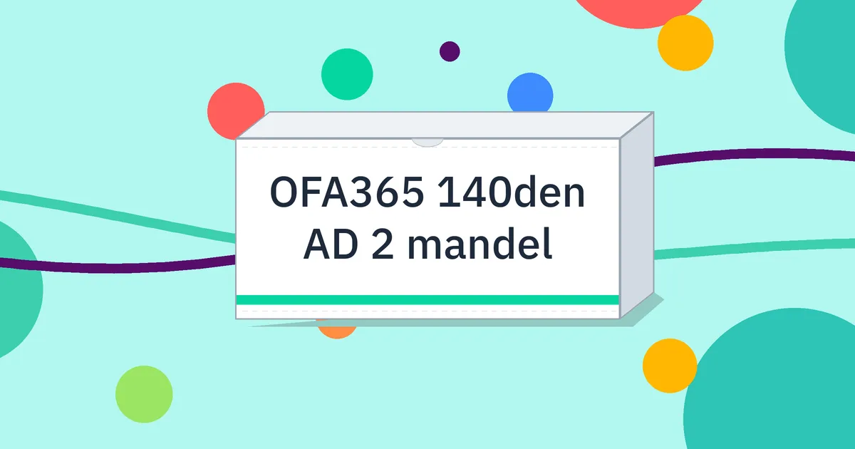 Symbolbild: Packung mit der Aufschrift OFA365 140den AD 2 mandel (PZN 16722770) – Verfügbarkeit und Bezug in Apotheken in Frankfurt am Main