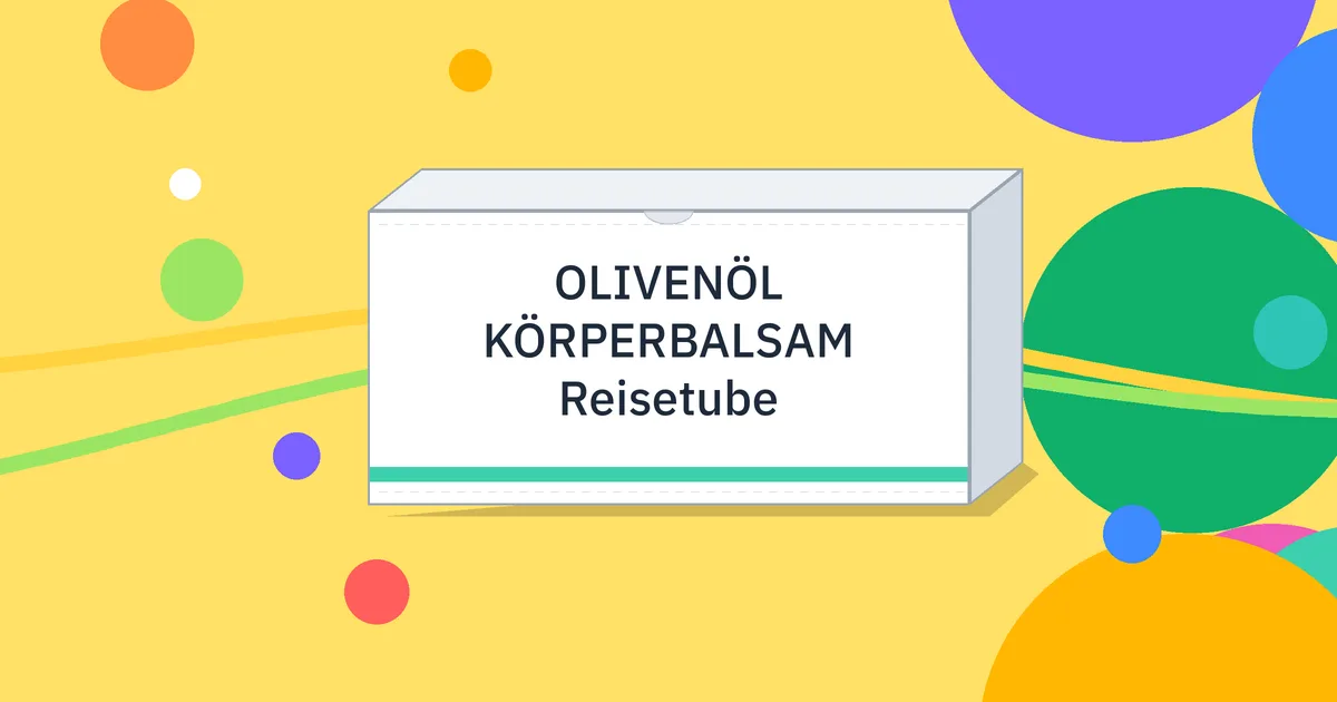 Symbolbild: Packung mit der Aufschrift OLIVENÖL KÖRPERBALSAM Reisetube (PZN 00788809) – Verfügbarkeit und Bezug in Apotheken in Frankfurt am Main