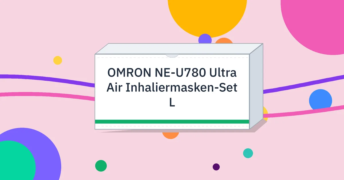 Symbolbild: Packung mit der Aufschrift OMRON NE-U780 Ultra Air Inhaliermasken-Set L (PZN 15375912) – Verfügbarkeit und Bezug in Apotheken in Frankfurt am Main