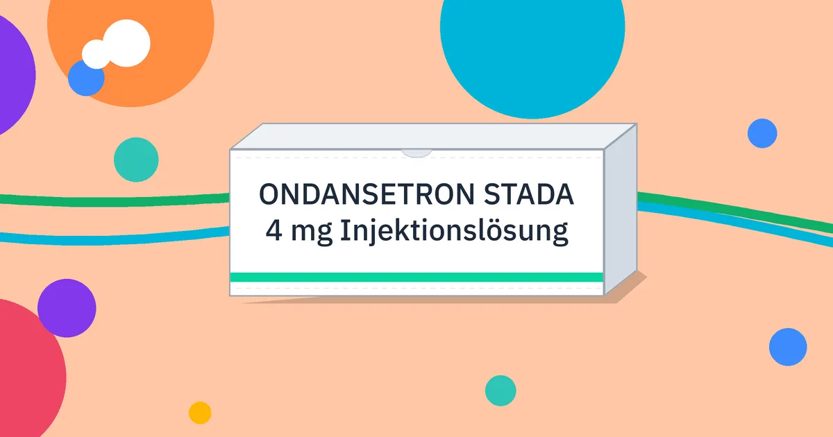 Symbolbild: Packung mit der Aufschrift ONDANSETRON STADA 4 mg Injektionslösung (PZN 17827583) – Verfügbarkeit und Bezug in Apotheken in Frankfurt am Main