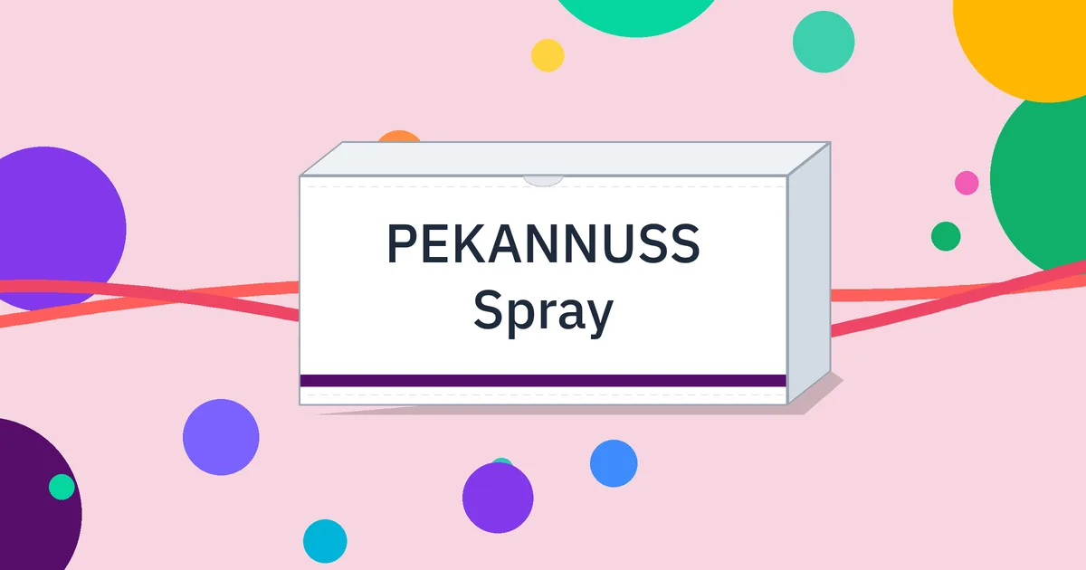 Symbolbild: Packung mit der Aufschrift PEKANNUSS Spray (PZN 19418966) – Verfügbarkeit und Bezug in Apotheken in Frankfurt am Main