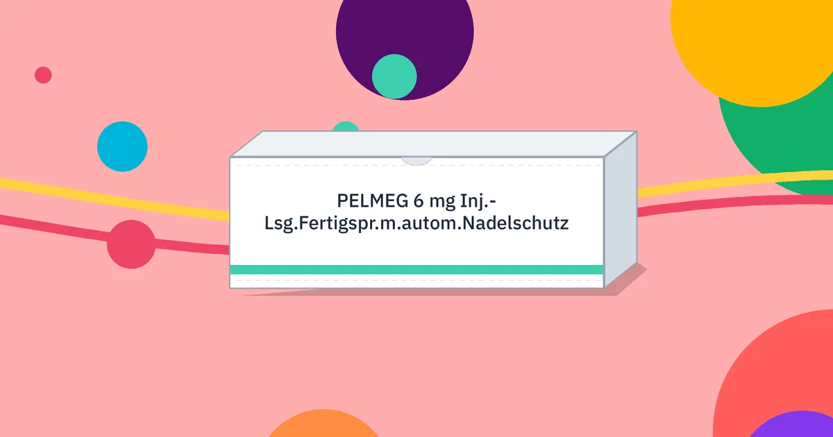 Symbolbild: Packung mit der Aufschrift PELMEG 6 mg Inj.-Lsg.Fertigspr.m.autom.Nadelschutz (PZN 16759566) – Verfügbarkeit und Bezug in Apotheken in Frankfurt am Main