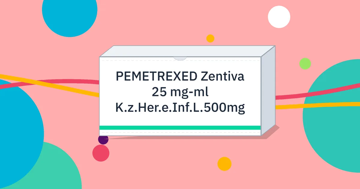 Symbolbild: Packung mit der Aufschrift PEMETREXED Zentiva 25 mg-ml K.z.Her.e.Inf.L.500mg (PZN 14447779) – Verfügbarkeit und Bezug in Apotheken in Frankfurt am Main