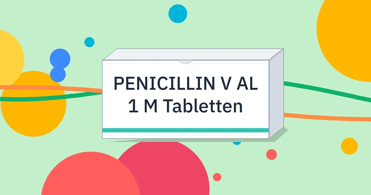 Symbolbild: Packung mit der Aufschrift PENICILLIN V AL 1 M Tabletten (PZN 04748356) – Verfügbarkeit und Bezug in Apotheken in Frankfurt am Main