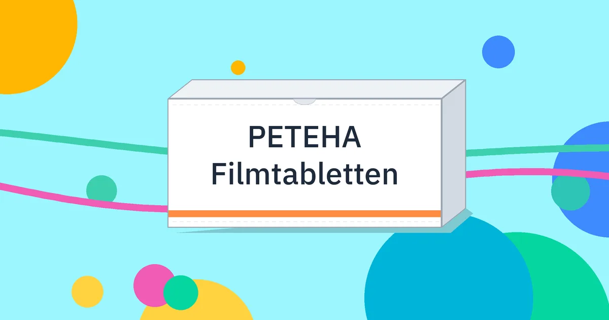 Symbolbild: Packung mit der Aufschrift PETEHA Filmtabletten (PZN 02525787) – Verfügbarkeit und Bezug in Apotheken in Frankfurt am Main