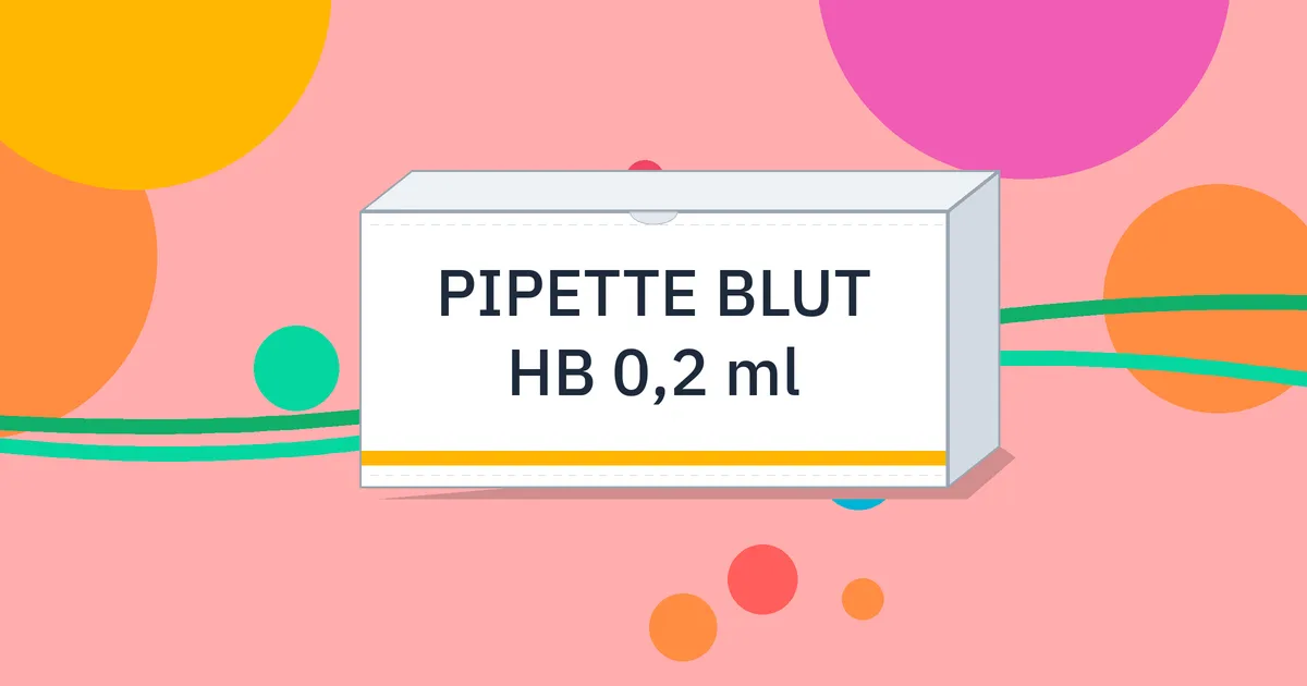 Symbolbild: Packung mit der Aufschrift PIPETTE BLUT HB 0,2 ml (PZN 01968181) – Verfügbarkeit und Bezug in Apotheken in Frankfurt am Main