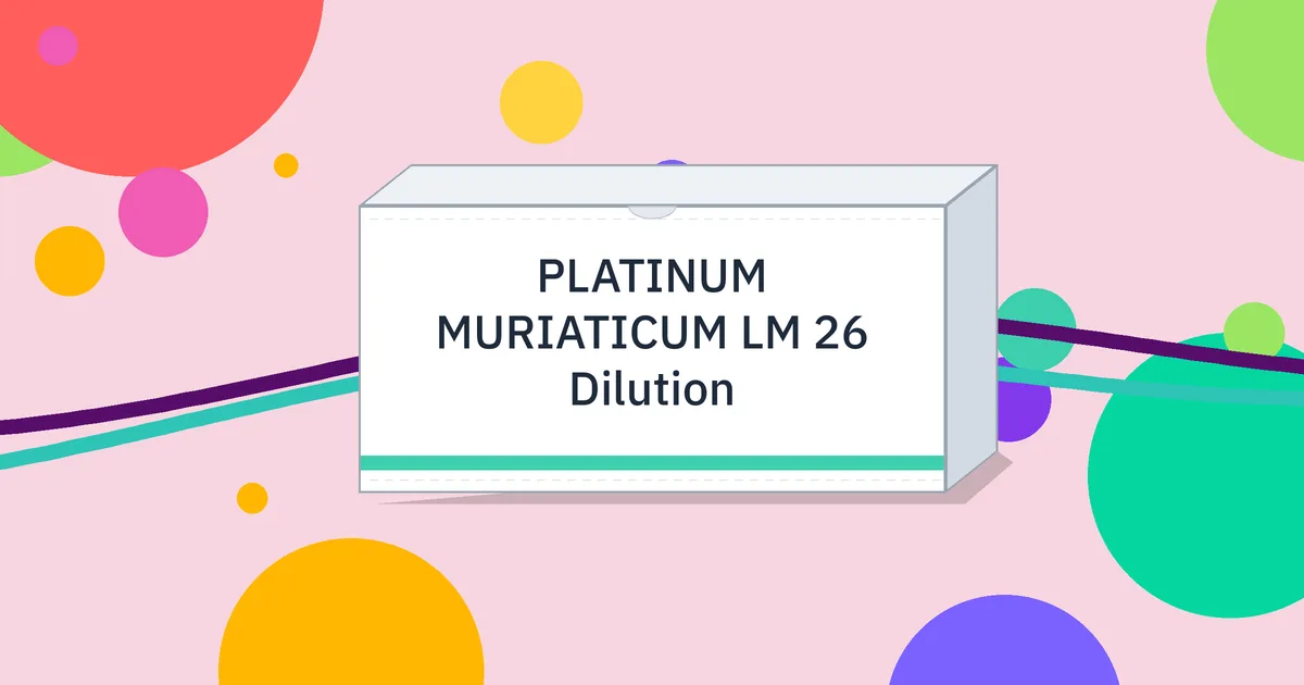 Symbolbild: Packung mit der Aufschrift PLATINUM MURIATICUM LM 26 Dilution (PZN 13648228) – Verfügbarkeit und Bezug in Apotheken in Frankfurt am Main