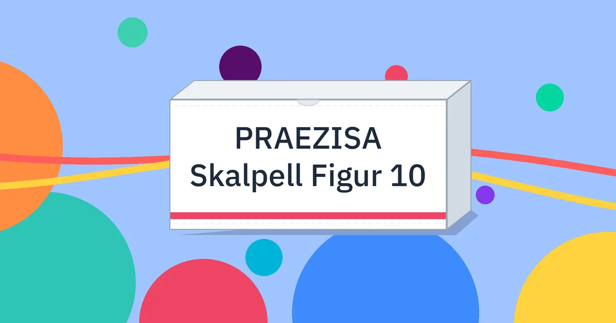Symbolbild: Packung mit der Aufschrift PRAEZISA Skalpell Figur 10 (PZN 09619770) – Verfügbarkeit und Bezug in Apotheken in Frankfurt am Main