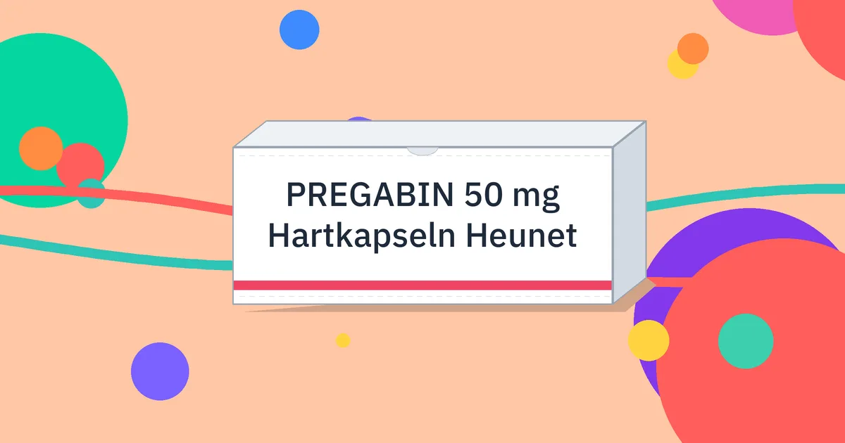 Symbolbild: Packung mit der Aufschrift PREGABIN 50 mg Hartkapseln Heunet (PZN 15303812) – Verfügbarkeit und Bezug in Apotheken in Frankfurt am Main