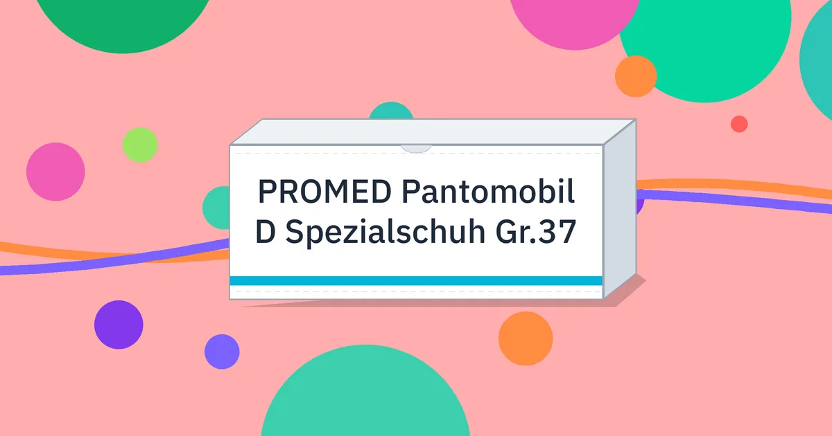 Symbolbild: Packung mit der Aufschrift PROMED Pantomobil D Spezialschuh Gr.37 (PZN 05482624) – Verfügbarkeit und Bezug in Apotheken in Frankfurt am Main