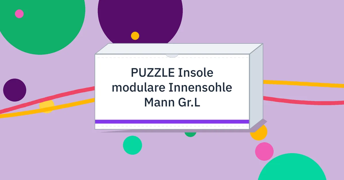 Symbolbild: Packung mit der Aufschrift PUZZLE Insole modulare Innensohle Mann Gr.L (PZN 14255459) – Verfügbarkeit und Bezug in Apotheken in Frankfurt am Main