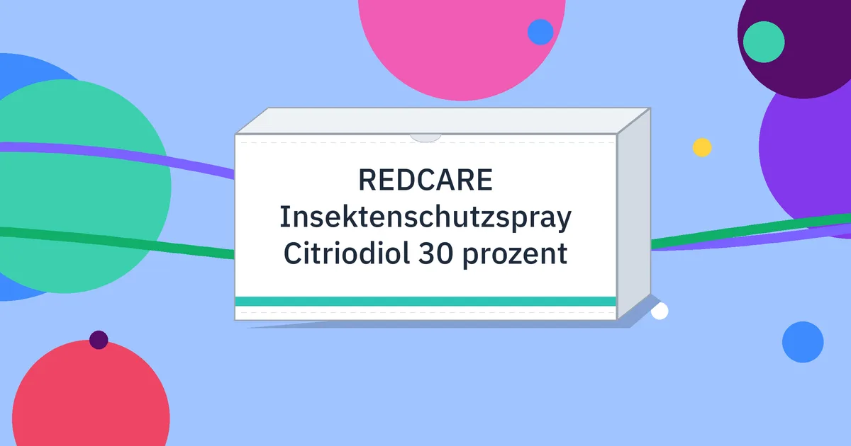 Symbolbild: Packung mit der Aufschrift REDCARE Insektenschutzspray Citriodiol 30 prozent (PZN 19176902) – Verfügbarkeit und Bezug in Apotheken in Frankfurt am Main