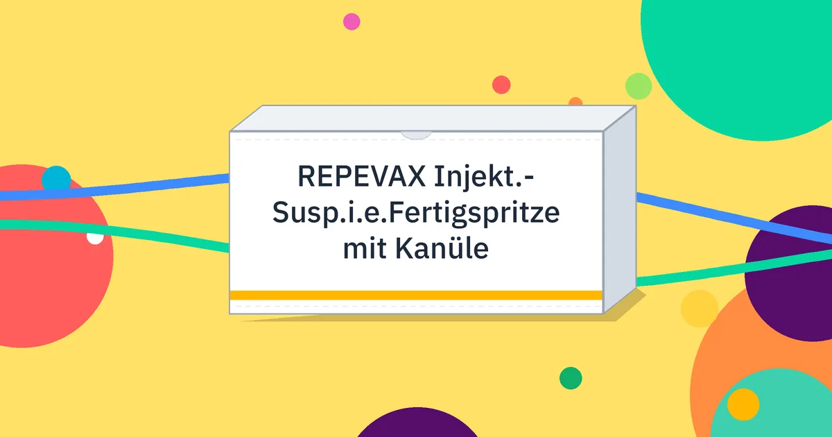 Symbolbild: Packung mit der Aufschrift REPEVAX Injekt.-Susp.i.e.Fertigspritze mit Kanüle (PZN 17577962) – Verfügbarkeit und Bezug in Apotheken in Frankfurt am Main
