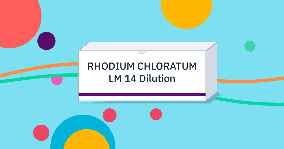 Symbolbild: Packung mit der Aufschrift RHODIUM CHLORATUM LM 14 Dilution (PZN 13049953) – Verfügbarkeit und Bezug in Apotheken in Frankfurt am Main