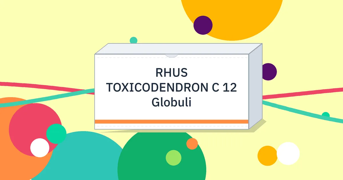 Symbolbild: Packung mit der Aufschrift RHUS TOXICODENDRON C 12 Globuli (PZN 04234255) – Verfügbarkeit und Bezug in Apotheken in Frankfurt am Main