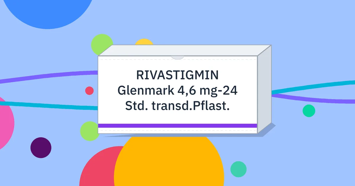 Symbolbild: Packung mit der Aufschrift RIVASTIGMIN Glenmark 4,6 mg-24 Std. transd.Pflast. (PZN 12353459) – Verfügbarkeit und Bezug in Apotheken in Frankfurt am Main