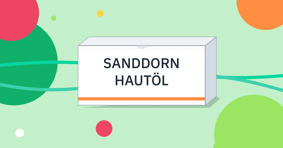 Symbolbild: Packung mit der Aufschrift SANDDORN HAUTÖL (PZN 04003811) – Verfügbarkeit und Bezug in Apotheken in Frankfurt am Main