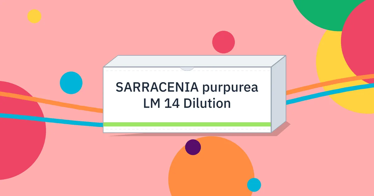 Symbolbild: Packung mit der Aufschrift SARRACENIA purpurea LM 14 Dilution (PZN 13182675) – Verfügbarkeit und Bezug in Apotheken in Frankfurt am Main