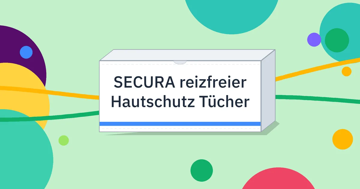 Symbolbild: Packung mit der Aufschrift SECURA reizfreier Hautschutz Tücher (PZN 09384887) – Verfügbarkeit und Bezug in Apotheken in Frankfurt am Main