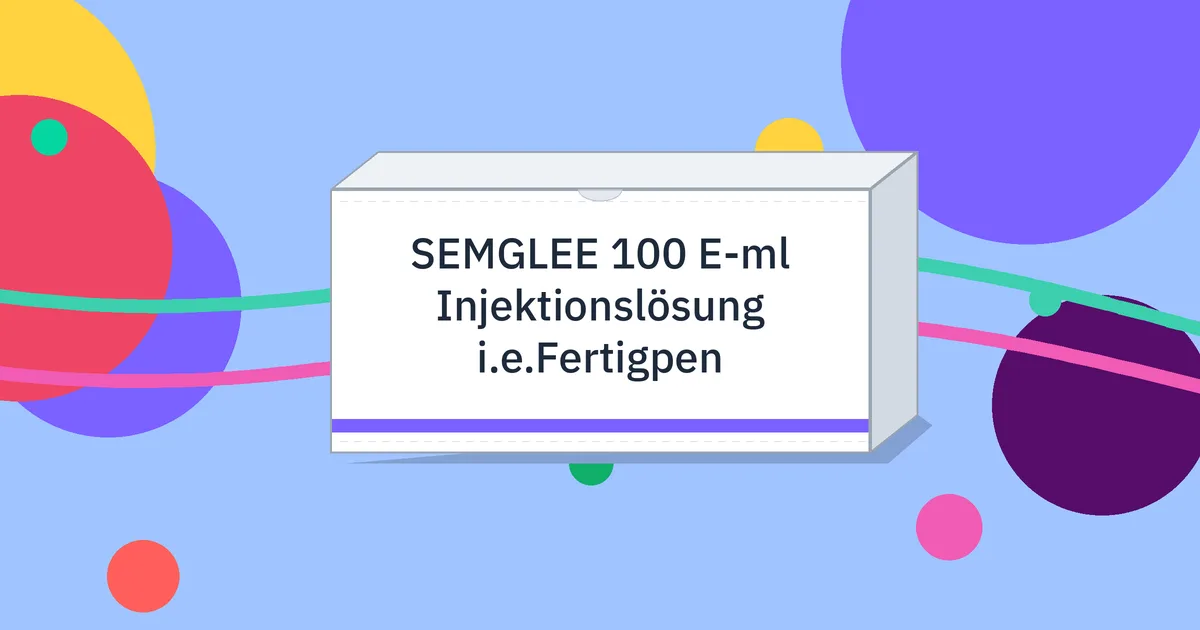 Symbolbild: Packung mit der Aufschrift SEMGLEE 100 E-ml Injektionslösung i.e.Fertigpen (PZN 19423097) – Verfügbarkeit und Bezug in Apotheken in Frankfurt am Main