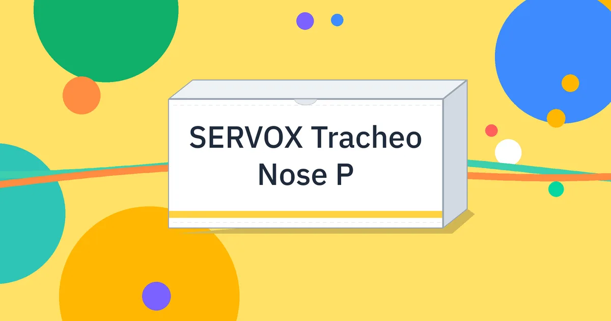Symbolbild: Packung mit der Aufschrift SERVOX Tracheo Nose P (PZN 08717134) – Verfügbarkeit und Bezug in Apotheken in Frankfurt am Main