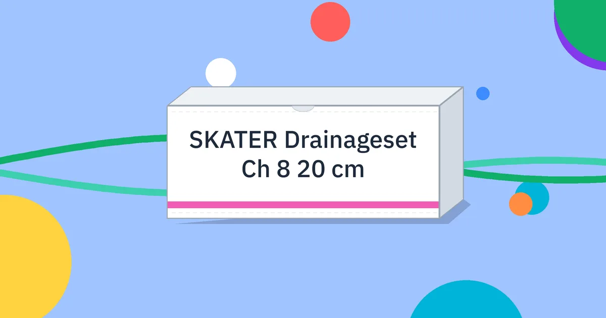 Symbolbild: Packung mit der Aufschrift SKATER Drainageset Ch 8 20 cm (PZN 02351985) – Verfügbarkeit und Bezug in Apotheken in Frankfurt am Main