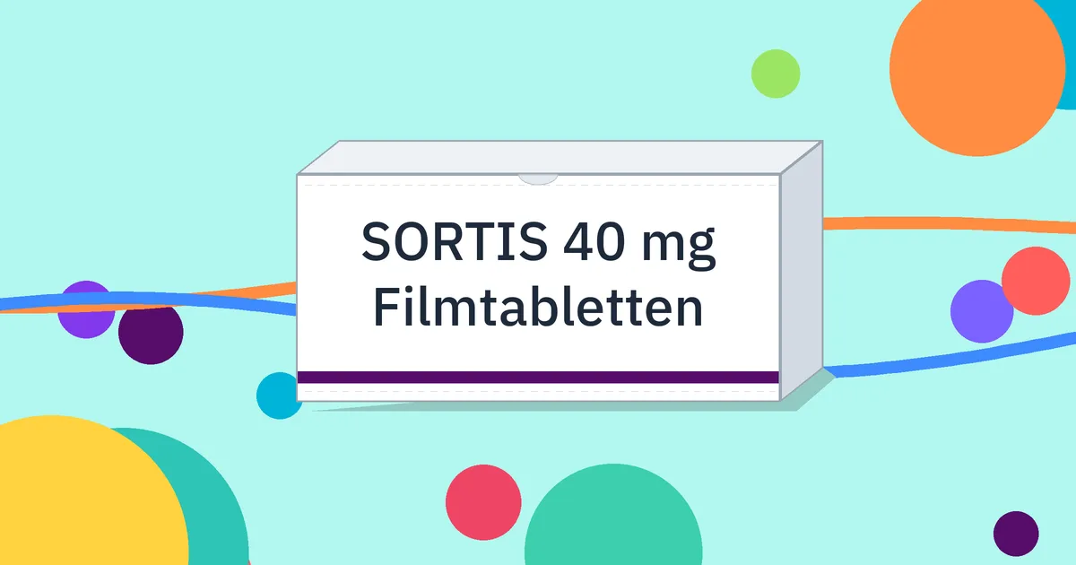 Symbolbild: Packung mit der Aufschrift SORTIS 40 mg Filmtabletten (PZN 10256982) – Verfügbarkeit und Bezug in Apotheken in Frankfurt am Main
