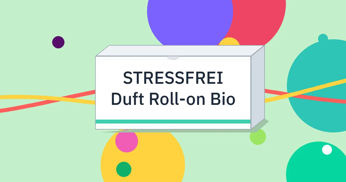 Symbolbild: Packung mit der Aufschrift STRESSFREI Duft Roll-on Bio (PZN 15394588) – Verfügbarkeit und Bezug in Apotheken in Frankfurt am Main