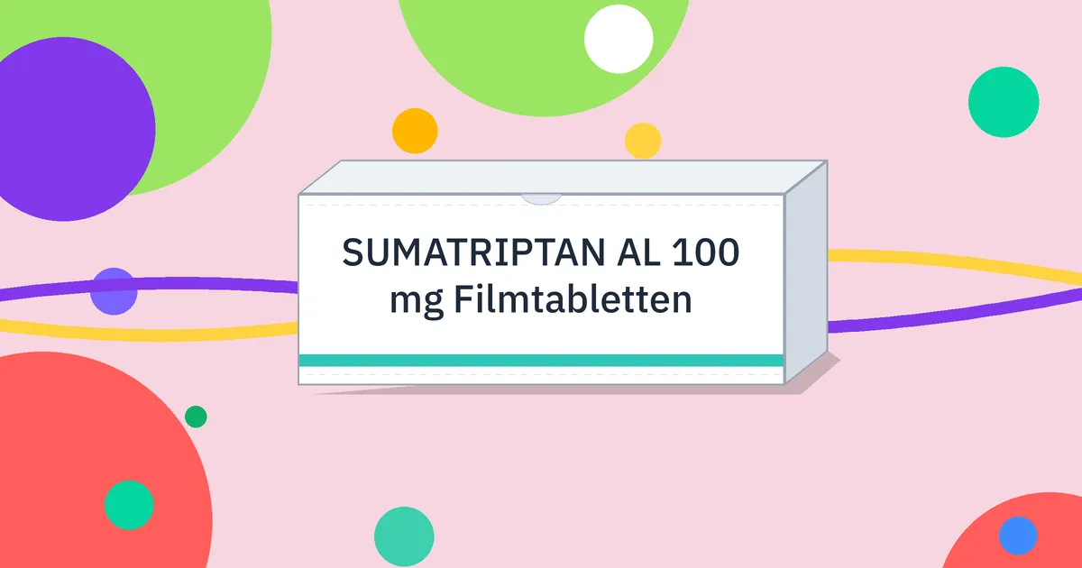 Symbolbild: Packung mit der Aufschrift SUMATRIPTAN AL 100 mg Filmtabletten (PZN 04782005) – Verfügbarkeit und Bezug in Apotheken in Frankfurt am Main