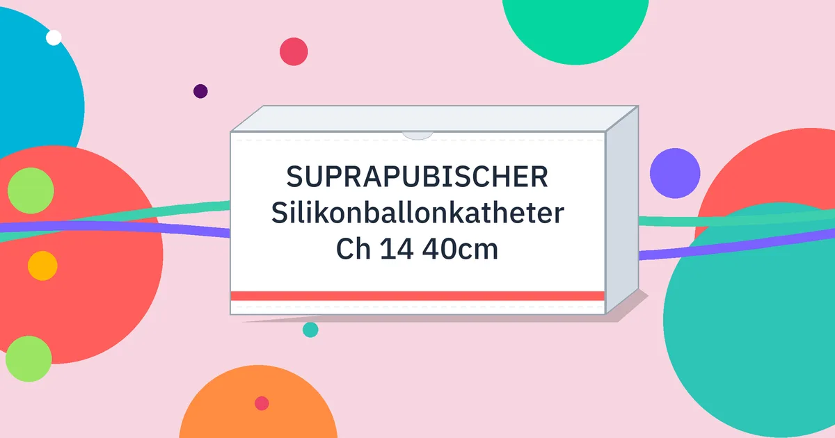 Symbolbild: Packung mit der Aufschrift SUPRAPUBISCHER Silikonballonkatheter Ch 14 40cm (PZN 09061428) – Verfügbarkeit und Bezug in Apotheken in Frankfurt am Main