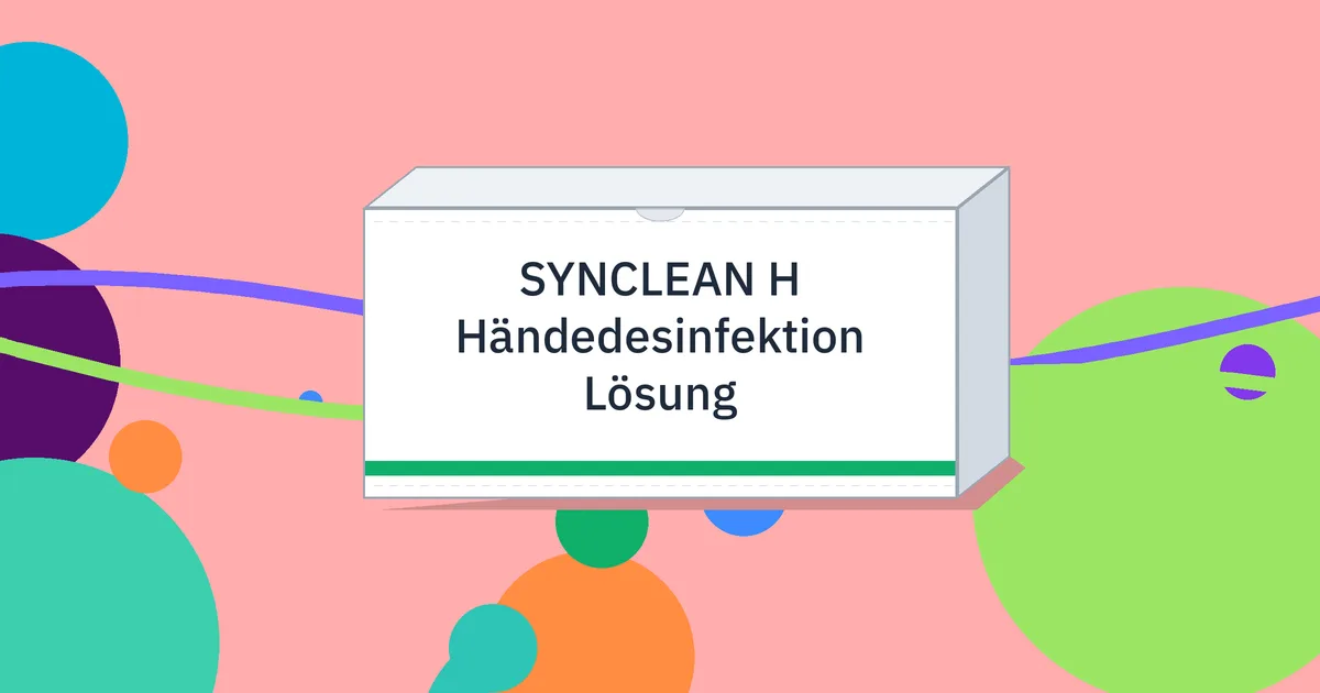 Symbolbild: Packung mit der Aufschrift SYNCLEAN H Händedesinfektion Lösung (PZN 16758615) – Verfügbarkeit und Bezug in Apotheken in Frankfurt am Main