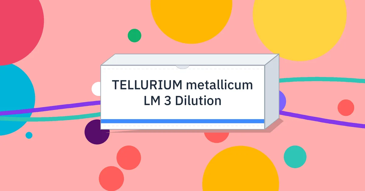 Symbolbild: Packung mit der Aufschrift TELLURIUM metallicum LM 3 Dilution (PZN 13215541) – Verfügbarkeit und Bezug in Apotheken in Frankfurt am Main