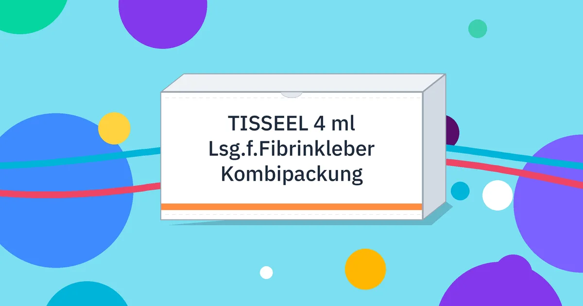 Symbolbild: Packung mit der Aufschrift TISSEEL 4 ml Lsg.f.Fibrinkleber Kombipackung (PZN 10739829) – Verfügbarkeit und Bezug in Apotheken in Frankfurt am Main