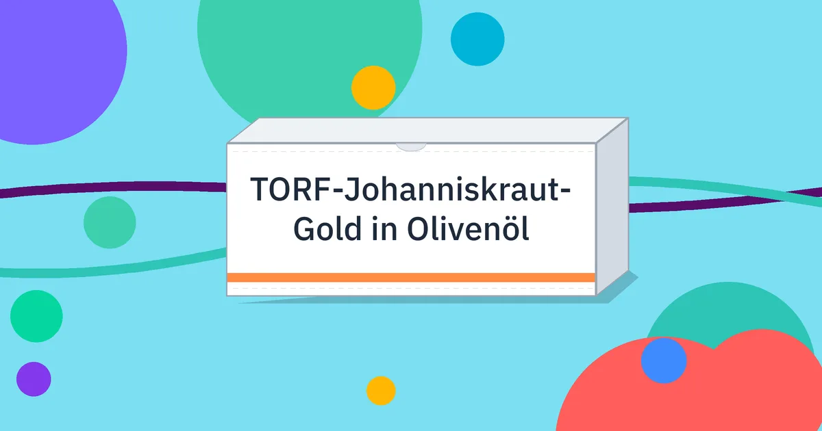 Symbolbild: Packung mit der Aufschrift TORF-Johanniskraut-Gold in Olivenöl (PZN 18791019) – Verfügbarkeit und Bezug in Apotheken in Frankfurt am Main