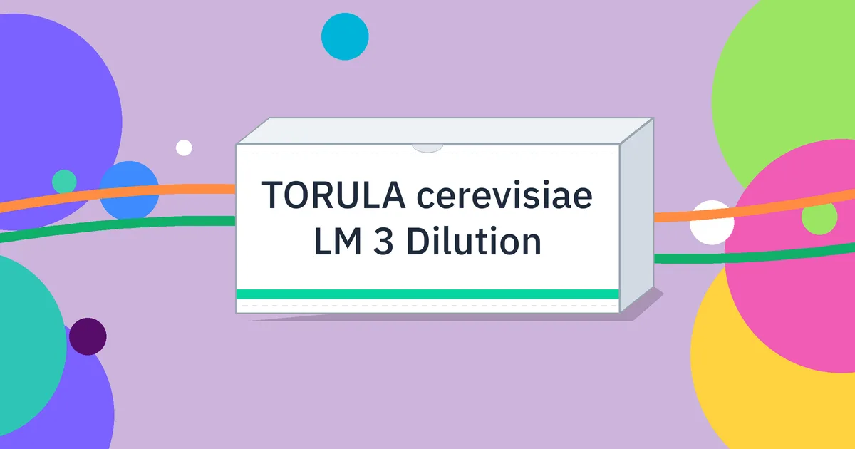 Symbolbild: Packung mit der Aufschrift TORULA cerevisiae LM 3 Dilution (PZN 13225634) – Verfügbarkeit und Bezug in Apotheken in Frankfurt am Main