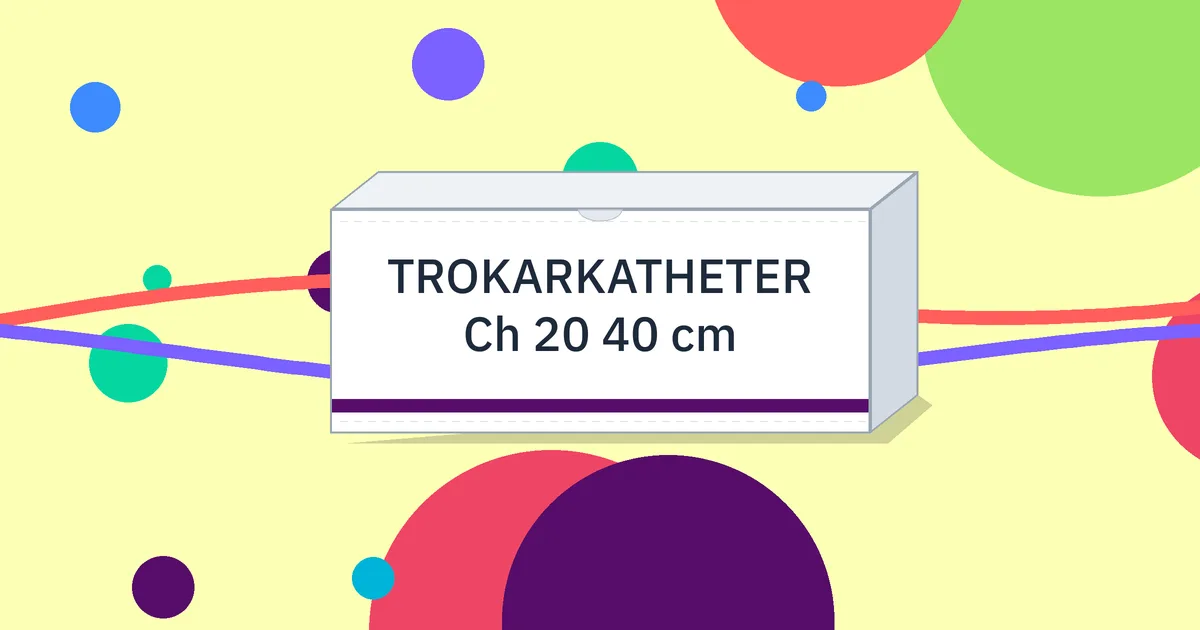 Symbolbild: Packung mit der Aufschrift TROKARKATHETER Ch 20 40 cm (PZN 10033897) – Verfügbarkeit und Bezug in Apotheken in Frankfurt am Main