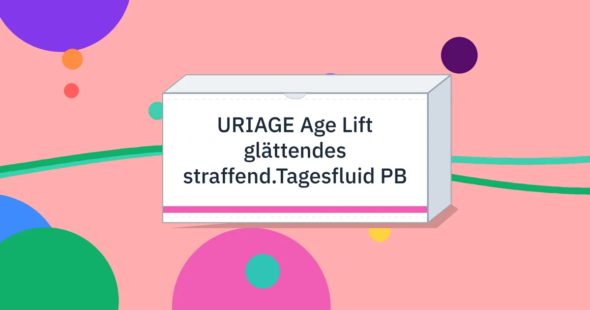 Symbolbild: Packung mit der Aufschrift URIAGE Age Lift glättendes straffend.Tagesfluid PB (PZN 20949203) – Verfügbarkeit und Bezug in Apotheken in Frankfurt am Main